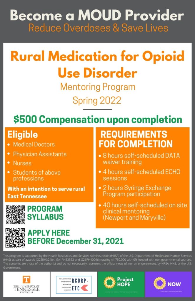 Rural Medication for Opioid Use Disorder Mentoring Program | RCORP-ETC
